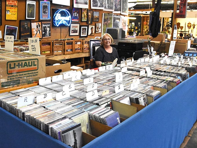 Behind every great record collection is someone who knows their vinyl. This booth keeper has probably forgotten more about music than Spotify will ever know.