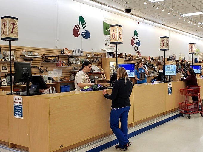 Efficient checkout stations with friendly staff ensure you won't spend more time in line than you did hunting for treasures.