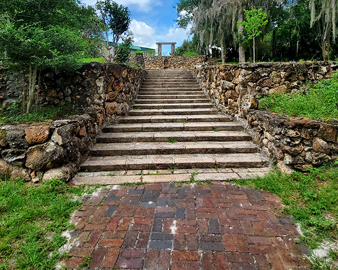 These stone steps have seen generations of visitors, each one probably thinking, "I should really do more cardio."
