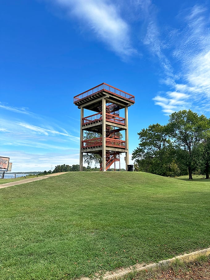 This observation tower offers panoramic views of the Mississippi River that'll make you understand why they call this landscape "mighty" – worth every step to the top.