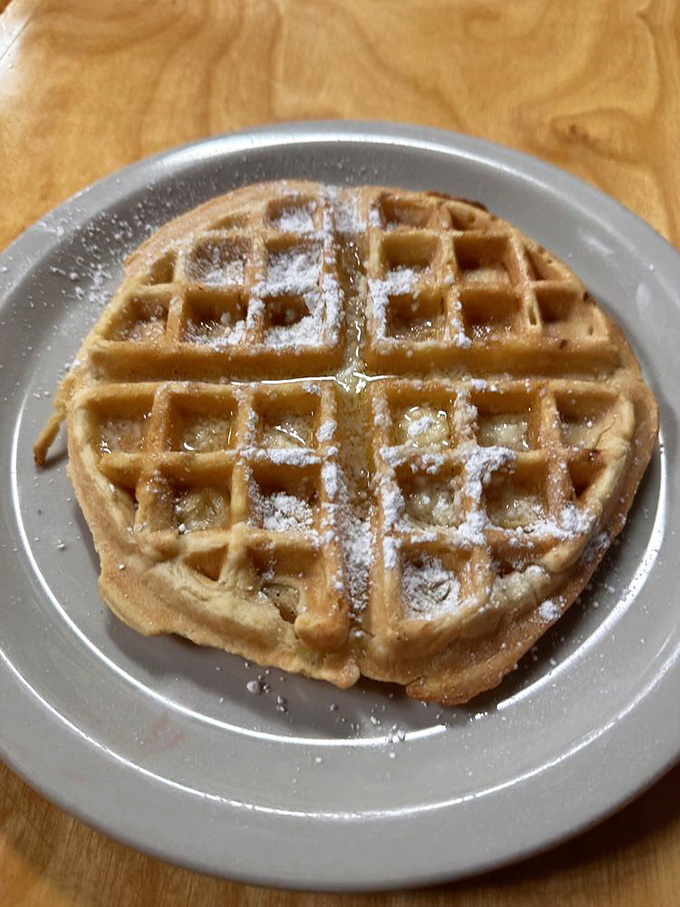 This waffle doesn't just look good&mdash;it's architectural breakfast perfection, with perfect grid valleys waiting to be filled with maple goodness.