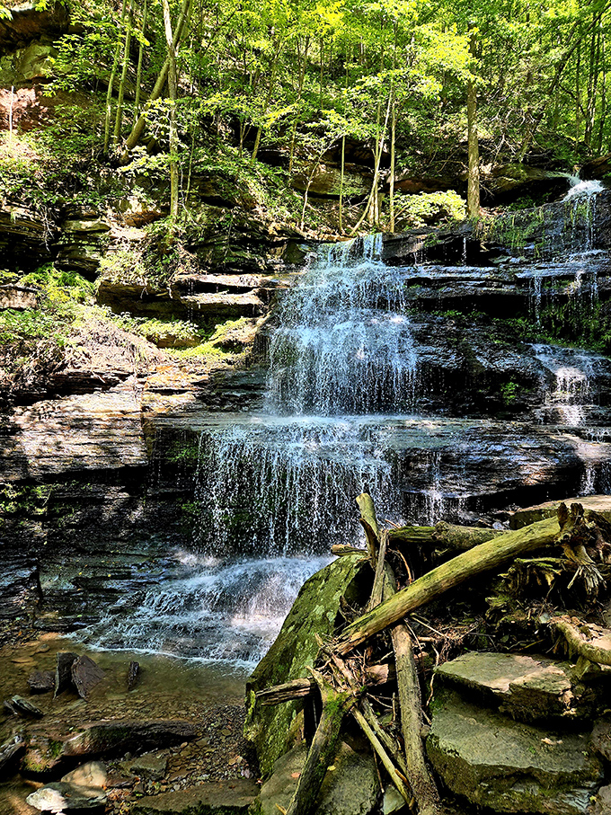 Mother Nature showing off her architectural skills at this cascading waterfall&mdash;no contractor required, just millions of years of patient craftsmanship.