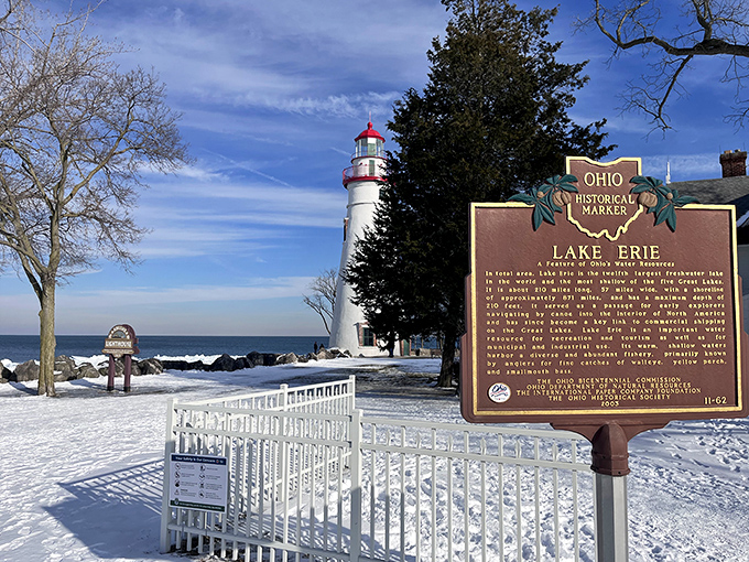 Winter transforms Marblehead into a snow globe scene worthy of a holiday card. Even Jack Frost can't dim this beacon's charm.
