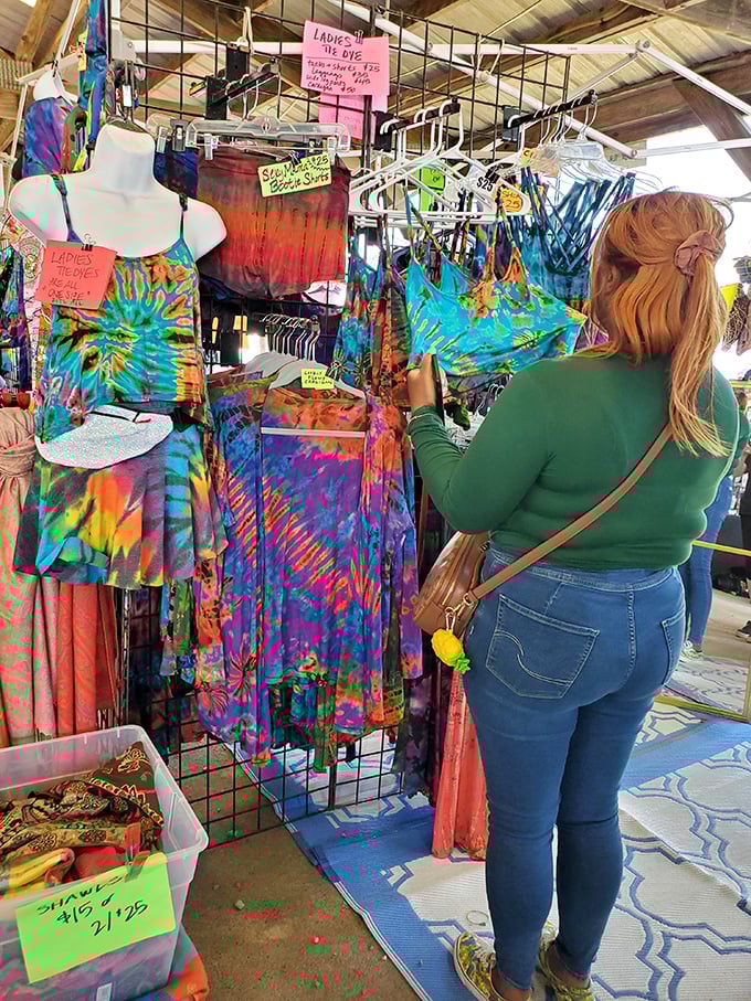 Tie-dye paradise! Vibrant handcrafted garments bring the spirit of summer festivals and free-spirited fashion to Pennsylvania's countryside.