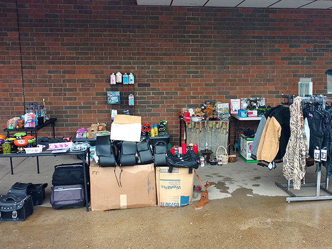 The outdoor vendors bring garage sale energy to professional levels. One person's "finally getting rid of it" becomes another's "can't believe I found it!"