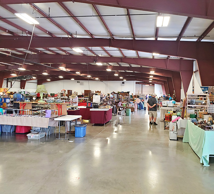 Serious collectors navigate the orderly aisles of 3rd Sunday Market, where quality trumps quantity.