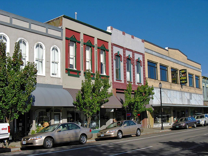 Albany's historic downtown features colorful facades that would cost a fortune to replicate today. Character comes standard here!