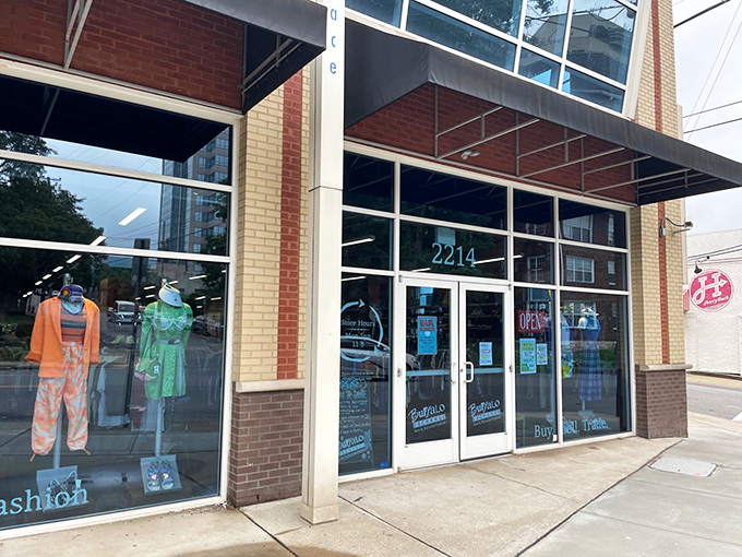 Buffalo Exchange's modern storefront brings urban chic to Nashville's thrift scene. Even the mannequins dress better than most of us!