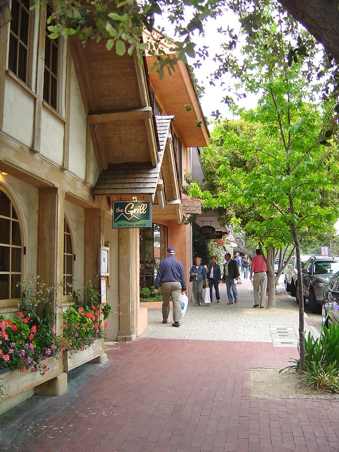 Carmel's flower-lined streets aren't manicured—they're curated, like walking through a living botanical garden.