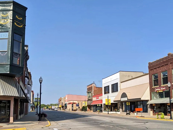 Charles City's downtown invites leisurely strolls past shops and cafes that won't empty your Social Security check.