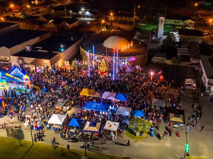 Erath's Bank building showcases architectural flair with those distinctive pointed roofs &ndash; banking with a dash of drama!