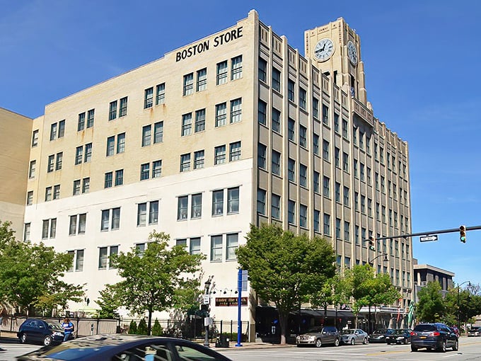 Erie's impressive Boston Store building stands as a testament to the city's commercial history and architectural ambition.