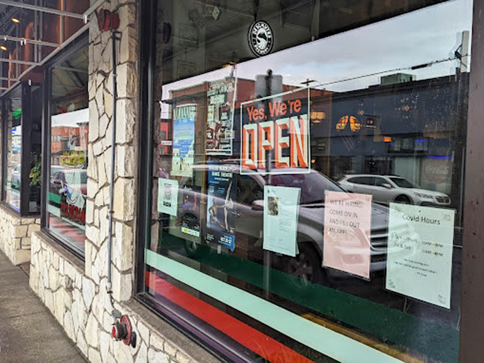 That "Est. 1984" sign isn't just a date &ndash; it's proof that Flying Pie has been perfecting pizza longer than most college students have been alive.