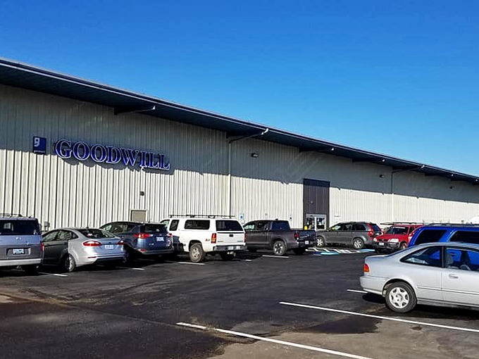 Goodwill's warehouse might not win beauty contests, but inside is where the real thrill of the hunt begins.