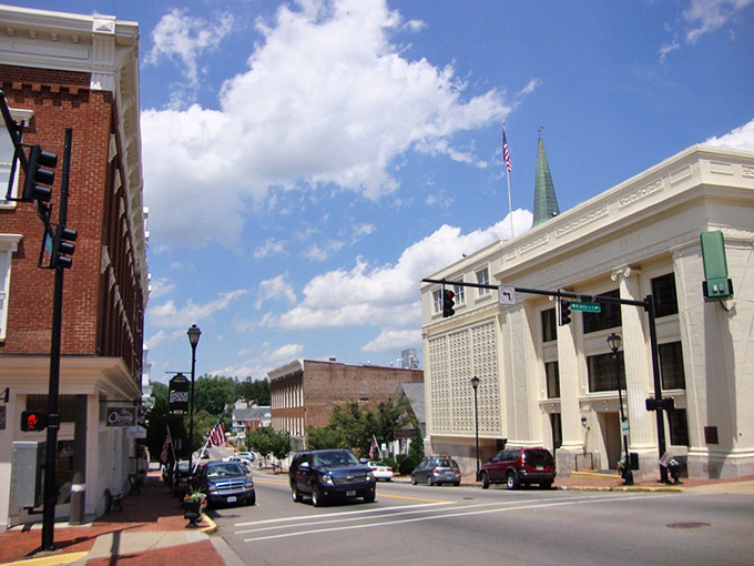 Greeneville's historic downtown stretches toward a church spire, like a postcard from a more affordable era. Norman Rockwell would approve.