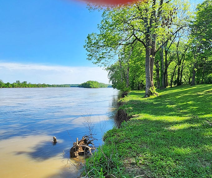 The mighty Wabash flows past Harmonie State Park, carrying centuries of stories downstream. History you can touch!