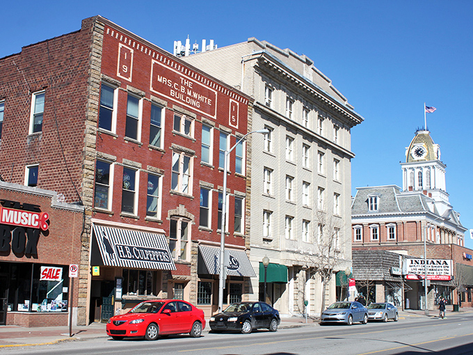 Indiana's charming courthouse square anchors a town where college-town amenities meet small-town healthcare accessibility.