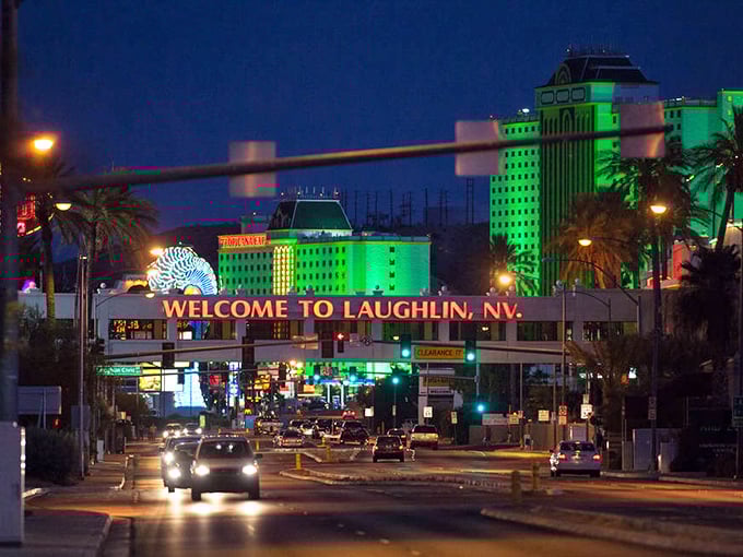 Laughlin lights up the night with affordable casino fun&mdash;Vegas's more budget-friendly little brother on the Colorado River.