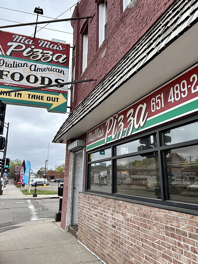 Mama's Pizza: That vintage sign has been pointing the way to pizza happiness since before Instagram was even a thought. Some things never need updating.