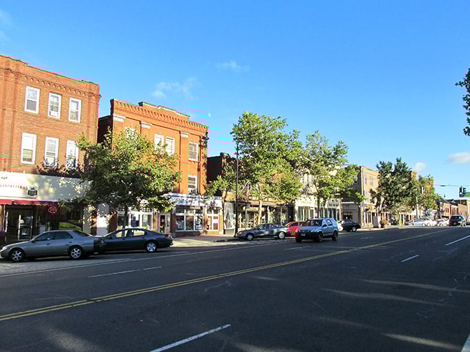 Manchester's brick storefronts maintain their historic character while housing shops with prices that won't break the bank.