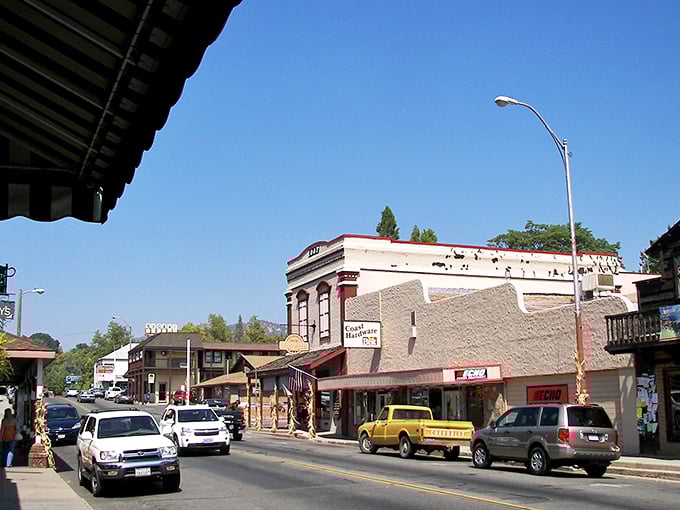 Mariposa's historic buildings stand proudly against the backdrop of rolling hills, like a time capsule you can actually visit.