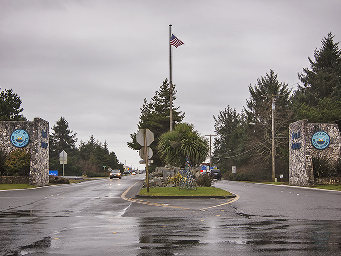 Ocean Shores' welcoming stone pillars mark the entrance to affordable coastal living where your retirement dollars stretch like the beach.