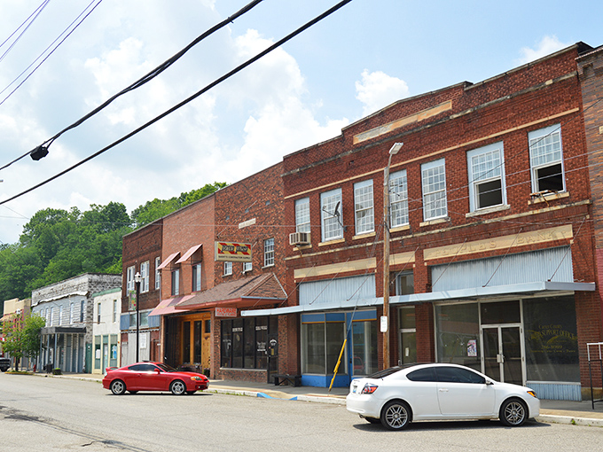 Olive Hill's main street might not be fancy, but neither is your retirement budget &ndash; and both work perfectly well together here.