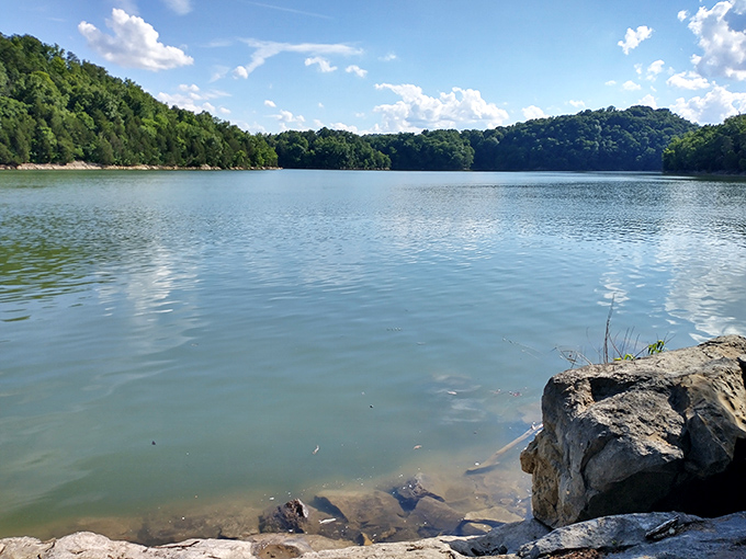 Panther Creek's pristine waters reflect skies so blue they seem Photoshopped. Nature showing off again.