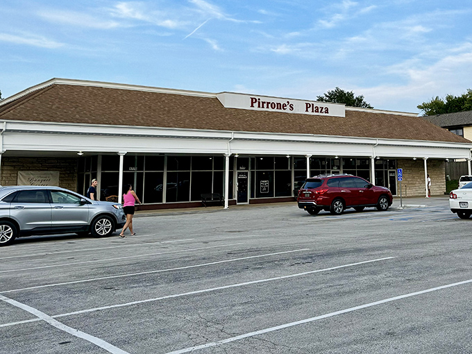 Pirrone's Plaza might look like any shopping center, but locals know it houses pizza worth writing home about.