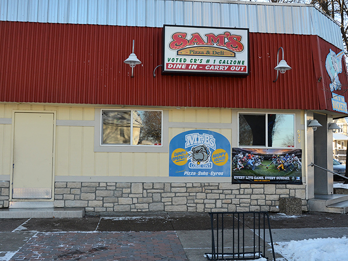 Sam's vibrant red exterior screams "comfort food lives here!" as loudly as its award-winning reputation.