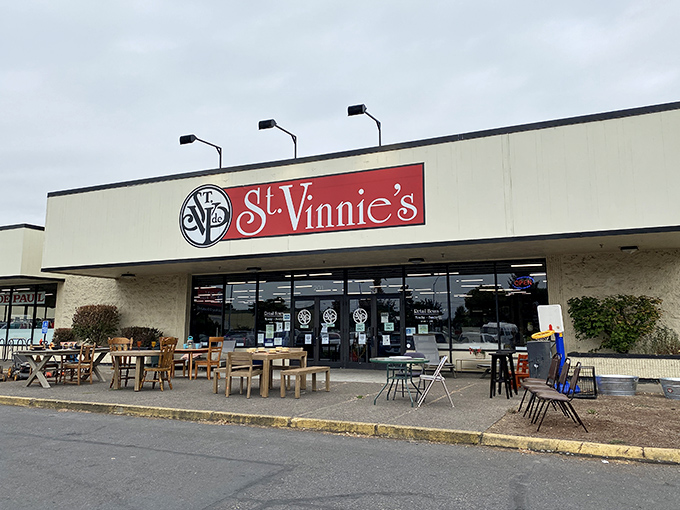 St. Vinnie's modest exterior hides Eugene's best-kept secret for furniture and fashion finds. 