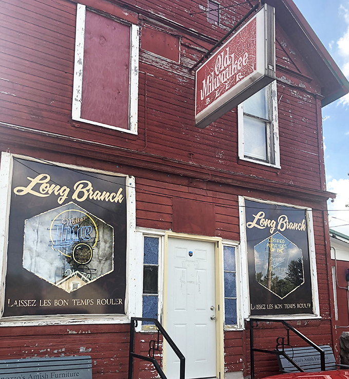 This weathered red farmhouse might look like your grandma's place, but the steaks inside would make even her jealous.