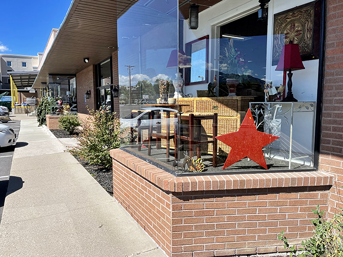 The Other Side Thrift Boutique's understated storefront hides a wonderland of carefully selected secondhand surprises.