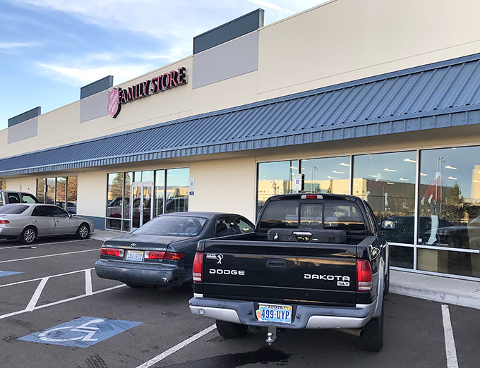 The Salvation Army Family Store's unassuming exterior hides a world of thrifting possibilities. Don't judge this book by its cover!