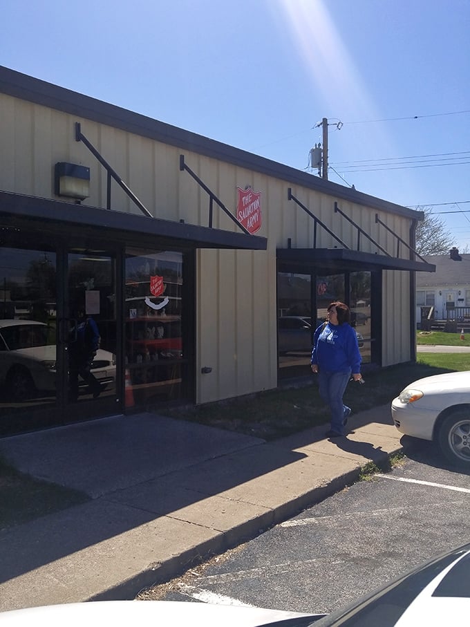 The Salvation Army's simple exterior hides a warehouse of possibilities. Never judge a thrift store by its cover!