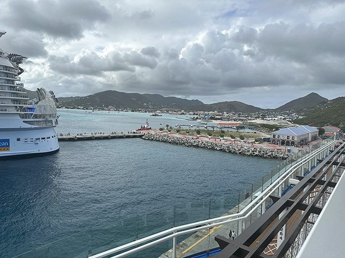 This view appears to show a coastal port rather than Vineland NJ - a beautiful harbor scene nonetheless!