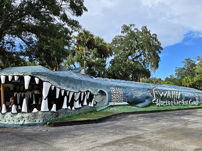 This concrete gator could easily star in the next monster movie without any CGI.
