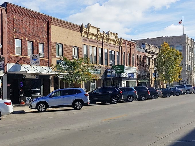 The timeless architecture here whispers promises of affordable living near Minnesota's most beautiful lake country.