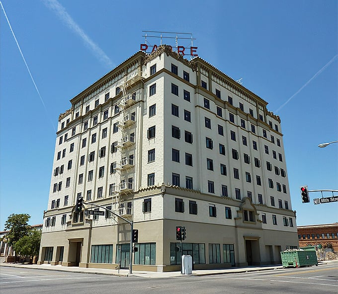The historic Padre Hotel stands tall as downtown Bakersfield's crown jewel of architectural elegance and style. 