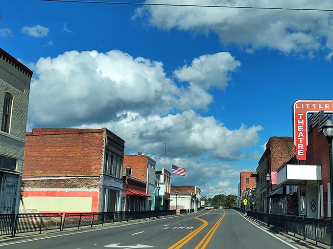 The classic brick buildings of downtown Bamberg house businesses where the owners might ask about your grandkids.