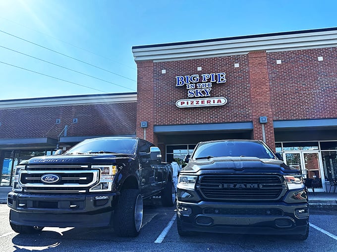 Challenge accepted? Big Pie's legendary massive pizzas have humbled many brave souls who dared to conquer them whole.