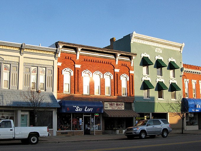 Charlotte's historic brick library stands as a testament to the town's commitment to knowledge and community.