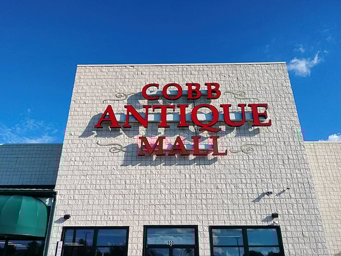 Against a cloudless Georgia sky, this unassuming building houses enough history to fill a museum and enough bargains to empty your trunk.