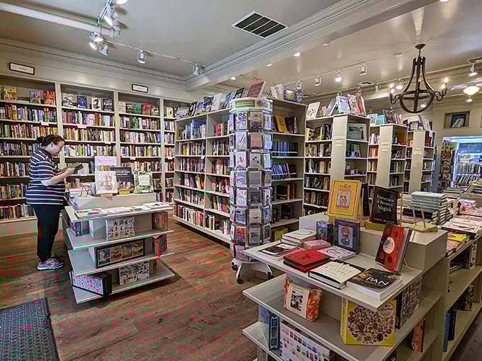 The clean lines and inviting atmosphere at Diesel make book browsing feel like a luxurious literary retreat.