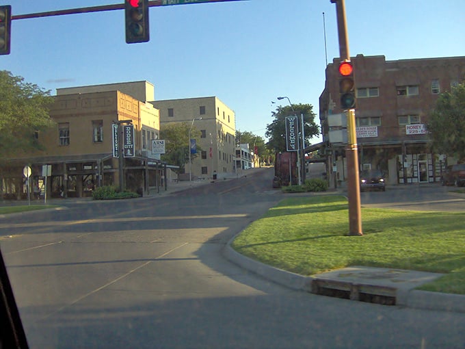 The historic buildings of Dodge City stand proud against the Kansas sky, offering affordable living with frontier spirit.