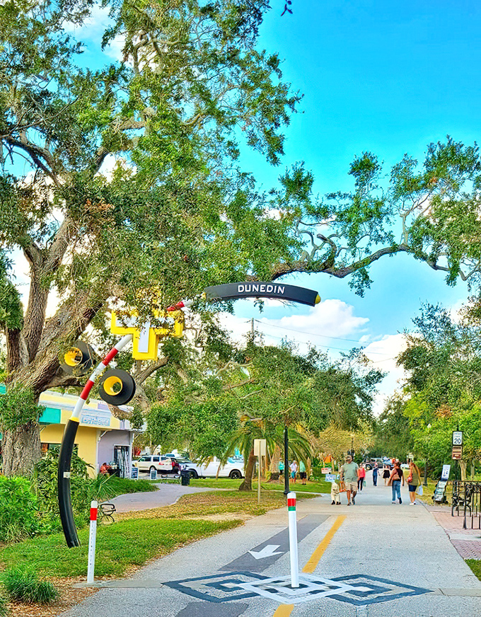 Colorful storefronts and palm trees make Dunedin's downtown feel like the main street of your favorite vacation memory.