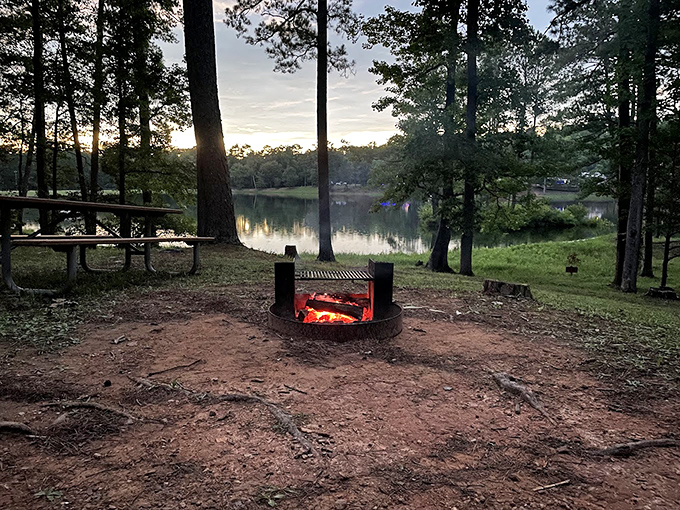 This peaceful lake view comes with a side of history &ndash; FDR himself might have sat right where you're standing.