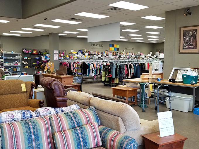 Not your grandmother's church basement sale! This spacious, organized wonderland makes thrifting feel like luxury shopping.