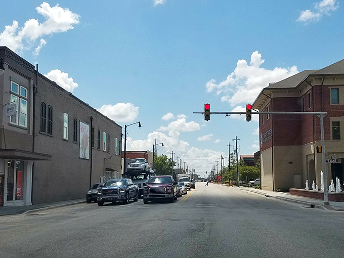 Red brick buildings and wide sidewalks make Florence's downtown both accessible and affordable for retirees seeking community.