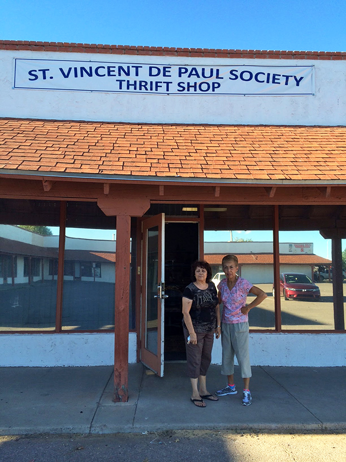 Open doors and sidewalk displays beckon passersby. St. Vincent's Las Cruces location proves good things come in modest packages.